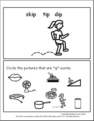 “ip” words (version 2) Word Family Booklet – Abcteach