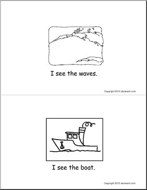 Early Reader: I see...(ocean) (b/w) | Abcteach