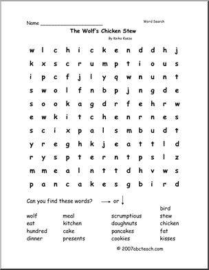 Book: The Wolf's Chicken Stew (pre-k/primary) | Abcteach