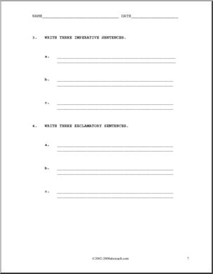 Sentence Types (elem/upper elem/middle) Rules and Practice – Abcteach