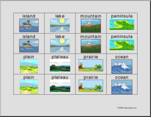 Memory Game: Landforms – Abcteach