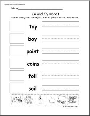 Phonics: Vowel Combinations oi-oy Activities (primary) | Abcteach