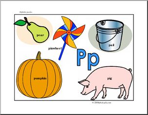 Letter Puzzle: Letter P (set) | Abcteach