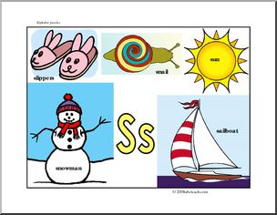 Letter Puzzle: Letter S (set) | Abcteach