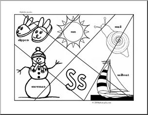 Letter Puzzle: Letter S (set) | Abcteach