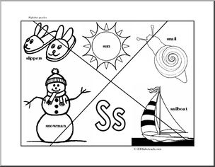 Letter Puzzle: Letter S (set) | Abcteach