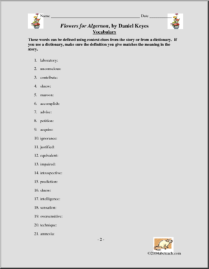 Flowers For Algernon Pdf Answer Key | Best Flower Site