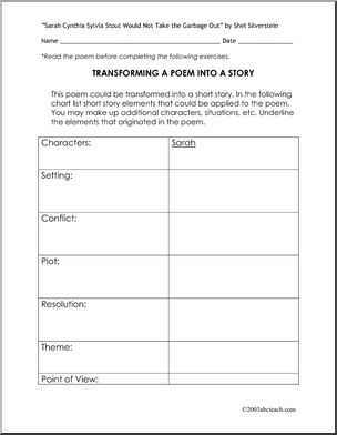 Sarah Cynthia Sylvia Stout Would Not Take the Garbage Out (upper elem ...