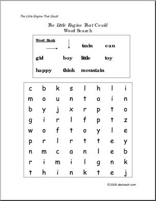 Book: The Little Engine That Could - activities (primary) | Abcteach