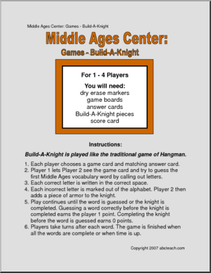Build a Knight Game – Abcteach