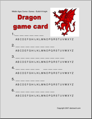 Build a Knight Game – Abcteach