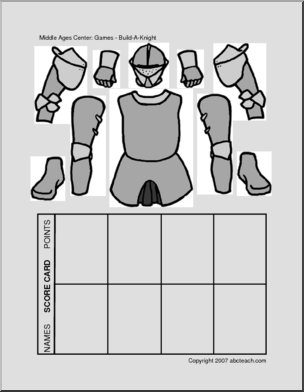 Build a Knight Game – Abcteach