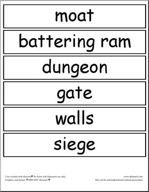 Word Wall: Medieval (upper elem) – Abcteach
