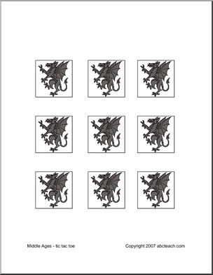 Tic Tac Toe: Medieval theme | Abcteach