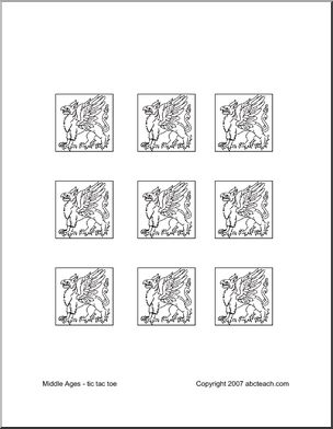 Tic Tac Toe: Medieval theme | Abcteach