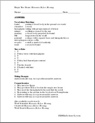 Mummies in the Morning (elementary) Book – Abcteach