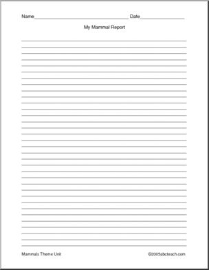 Research and Report: Mammals | Abcteach