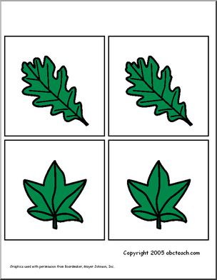 Matching: Leaves (pre k-primary) | Abcteach