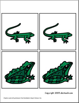 Matching: Reptiles & Amphibians (pre k-primary) – Abcteach