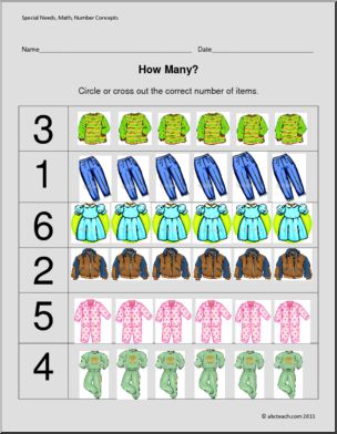 Special Needs: Math – Number Concepts – Abcteach