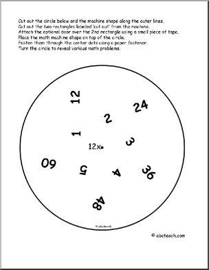 Multiplication (by 12) Math Wheels