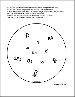 Multiplication (by 12) Math Wheels