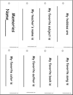 Memory Strips Booklet – Abcteach