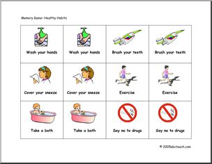 Memory Game: Health – Abcteach