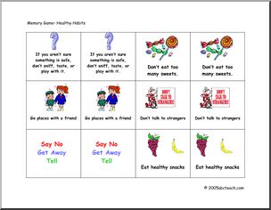 Memory Game: Health – Abcteach