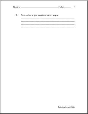 Spanish: Metas para el AÃ’o Nuevo (secundaria) | Abcteach