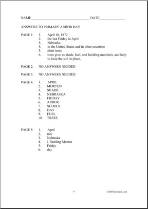 Comprehension: Arbor Day (primary) – Abcteach