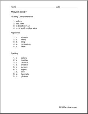 Comprehension: Mermaids (elementary/upper elementary) – Abcteach