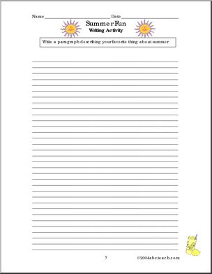 Spelling: Summer Theme (elem/upper elem) | Abcteach