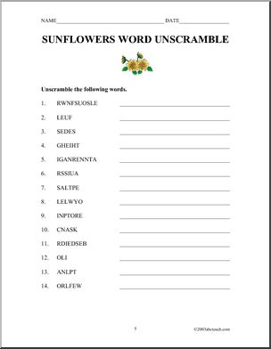 Comprehension: Sunflowers (elementary) – Abcteach