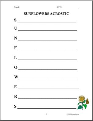 Comprehension: Sunflowers (elementary) – Abcteach