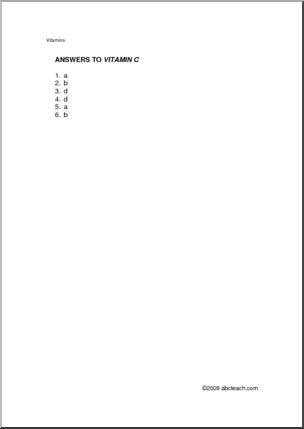 Worksheet: Vitamin C | Abcteach