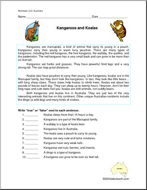 Unit: Australia (elementary) – Abcteach