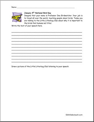 Writing Prompts: My Journal - January (elementary) | Abcteach