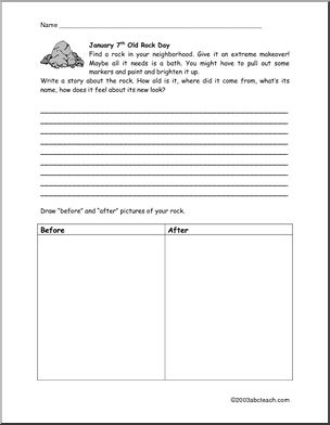 Writing Prompts: My Journal - January (elementary) | Abcteach