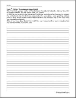 Writing Prompt: My Journal - June (middle) | Abcteach