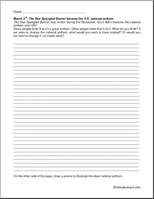 March - Writing Prompts - Journal Writing - Printable Worksheets