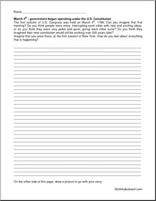 March - Writing Prompts - Journal Writing - Printable Worksheets