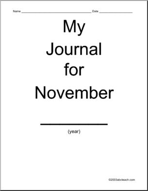 Writing Prompts: My Journal - November (elementary) | Abcteach