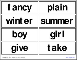 Antonyms Word Wall I abcteach.com