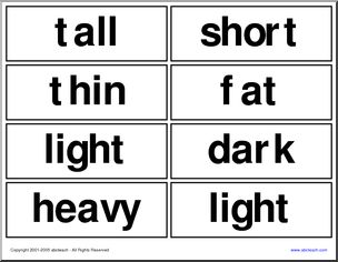 Antonyms Word Wall I abcteach.com