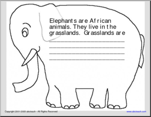 Shapebook: Elephants | Abcteach