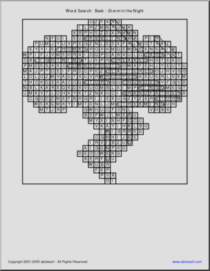 Book - Storm in the Night Word Search I abcteach.com