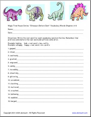 Dinosaurs Before Dark (primary) Book I abcteach.com