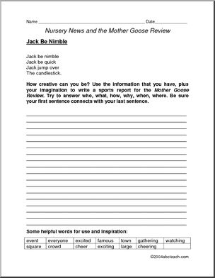 News and Nursery Rhymes (multiple levels) Unit – Abcteach