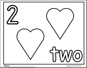 2 & Two (two pictures) Number Sign